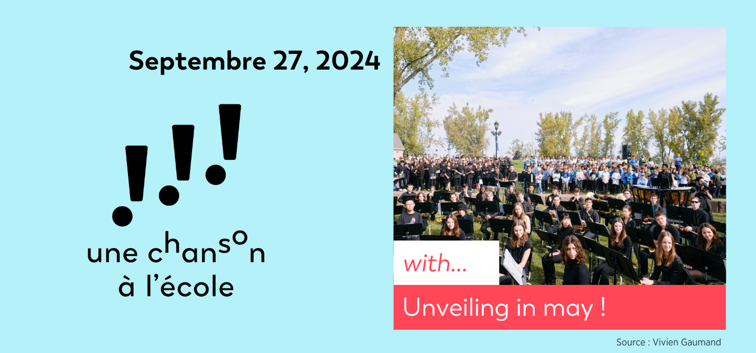 Une chanson à l'école — 2024 - Journées de la culture